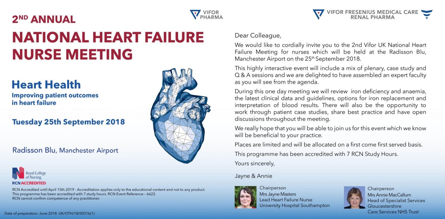 Heart Failure Nurse Meeting now taking registrations